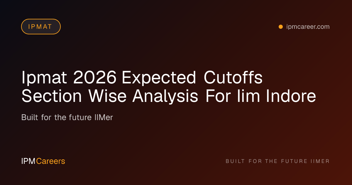 IPMAT 2026 Expected Cutoffs & IIM Indore Call Prediction